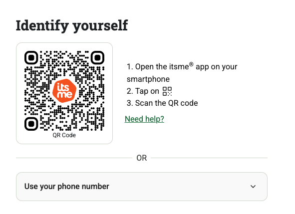 Login with QR code – itsme Customer Support